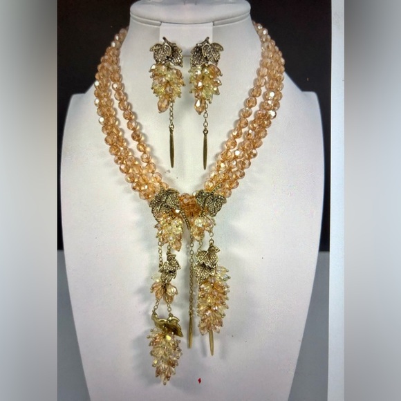 Heidi Daus | Jewelry | Heidi Daus Champagne Taste Elegant Gold Leaf Set ...